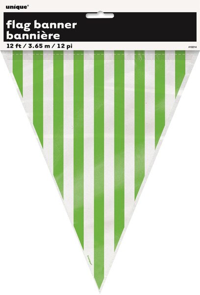 STRIPES FLAG BANNER - L/GREEN