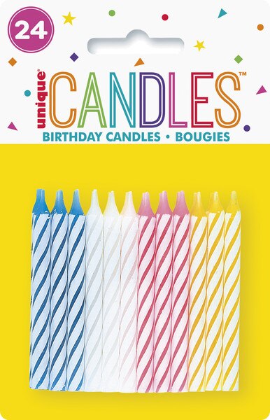 24 SPIRAL CANDLES/MULTI