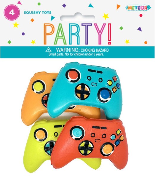 4 SQUISHY GAME CONTROLLER TOYS