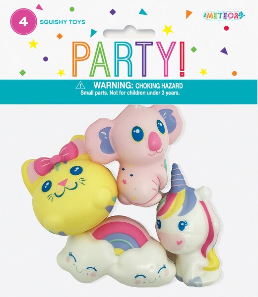 4 SQUISHY TOYS
