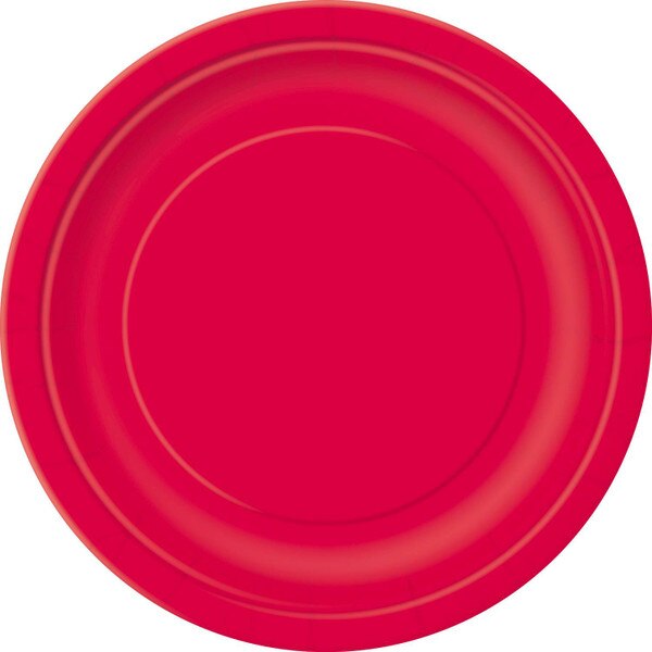 RUBY RED 8 x 9" PAPER PLATES