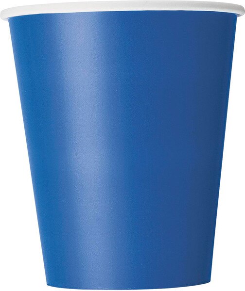 ROYAL BLUE 8 x 9oz PAPER CUPS