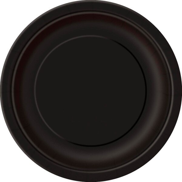 MID BLACK 8 x 7" PAPER PLATES