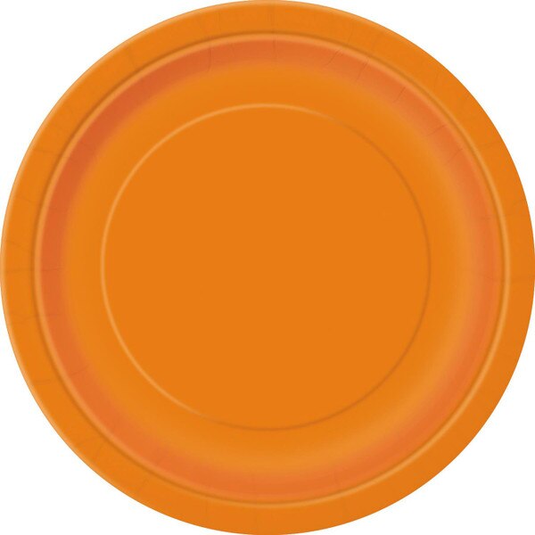 PUM ORANGE 8 x 7" PAPER PLATES