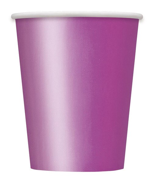 P/PURPLE 14 x 9oz PAPER CUPS