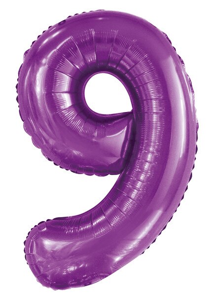 NUMERAL FOIL 34" PKG-P/PURP 9