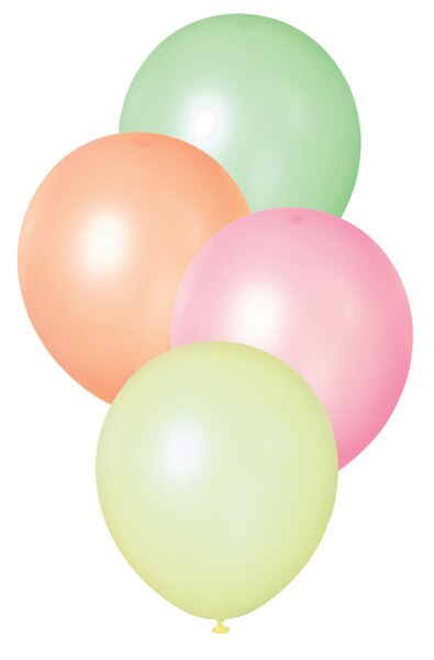 BAG WITH 10/12 NEON BALLOONS