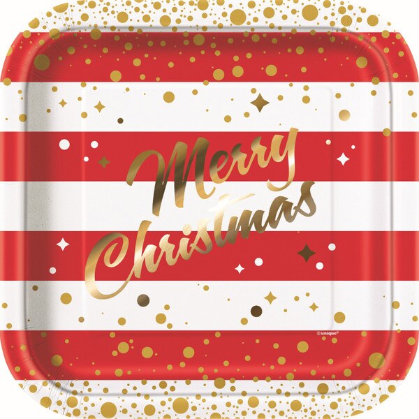GOLD SPARKLE XMAS 8x9" SQ PLTS