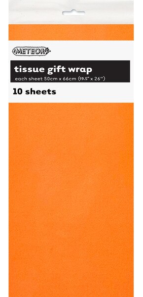 10 TISSUE SHEETS - PASTEL ORANGE