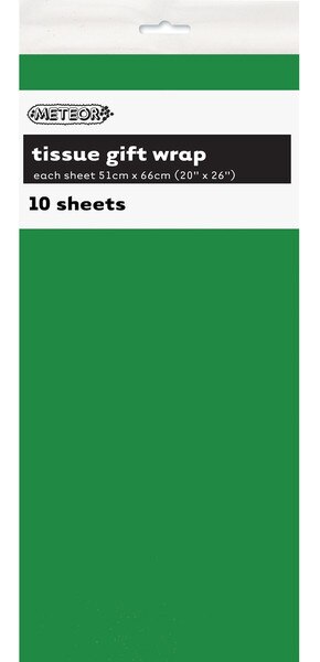 10 TISSUE SHEETS-EMERALD GREEN