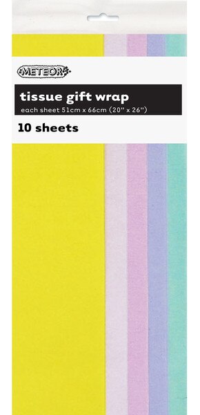 10 TISSUE SHEETS - PASTEL AST