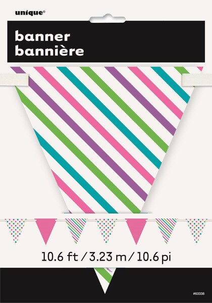 DOT+STRIPE FLAG BANNER- BRIGHT