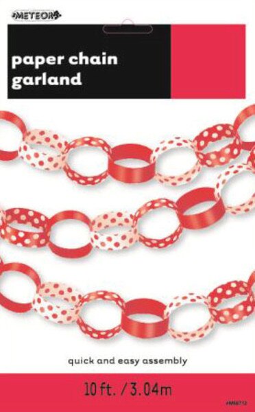 DOTS PAPER CHAIN - RED