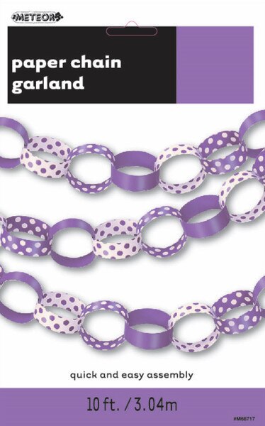 DOTS PAPER CHAIN - P/PURPLE