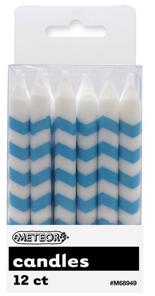 CHEVRON 12 CANDLES-POWDER BLUE