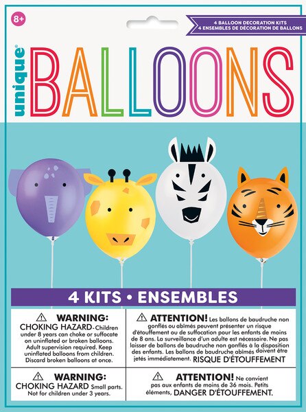 4 12" MAKE YOUR OWN ANIMAL BALLOON