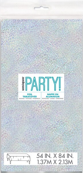 PRISMATIC SILVER TABLECOVER