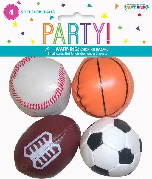 4 SOFT SPORT BALLS