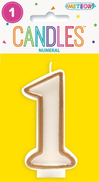 NUMERAL CANDLE 1 - GOLD