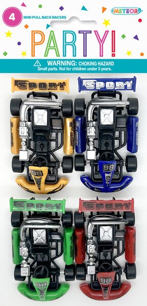 4 MINI PULL BACK RACERS