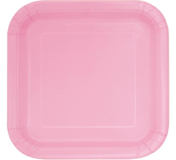 LOVELY PINK 8 x 9" SQ PLATES
