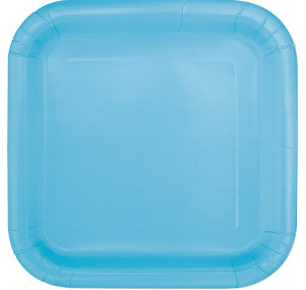POWDER BLUE 8 x 9" SQ PLATES