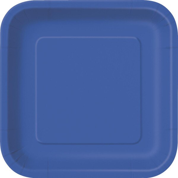 ROYAL BLUE 8 x 9" SQ PLATES
